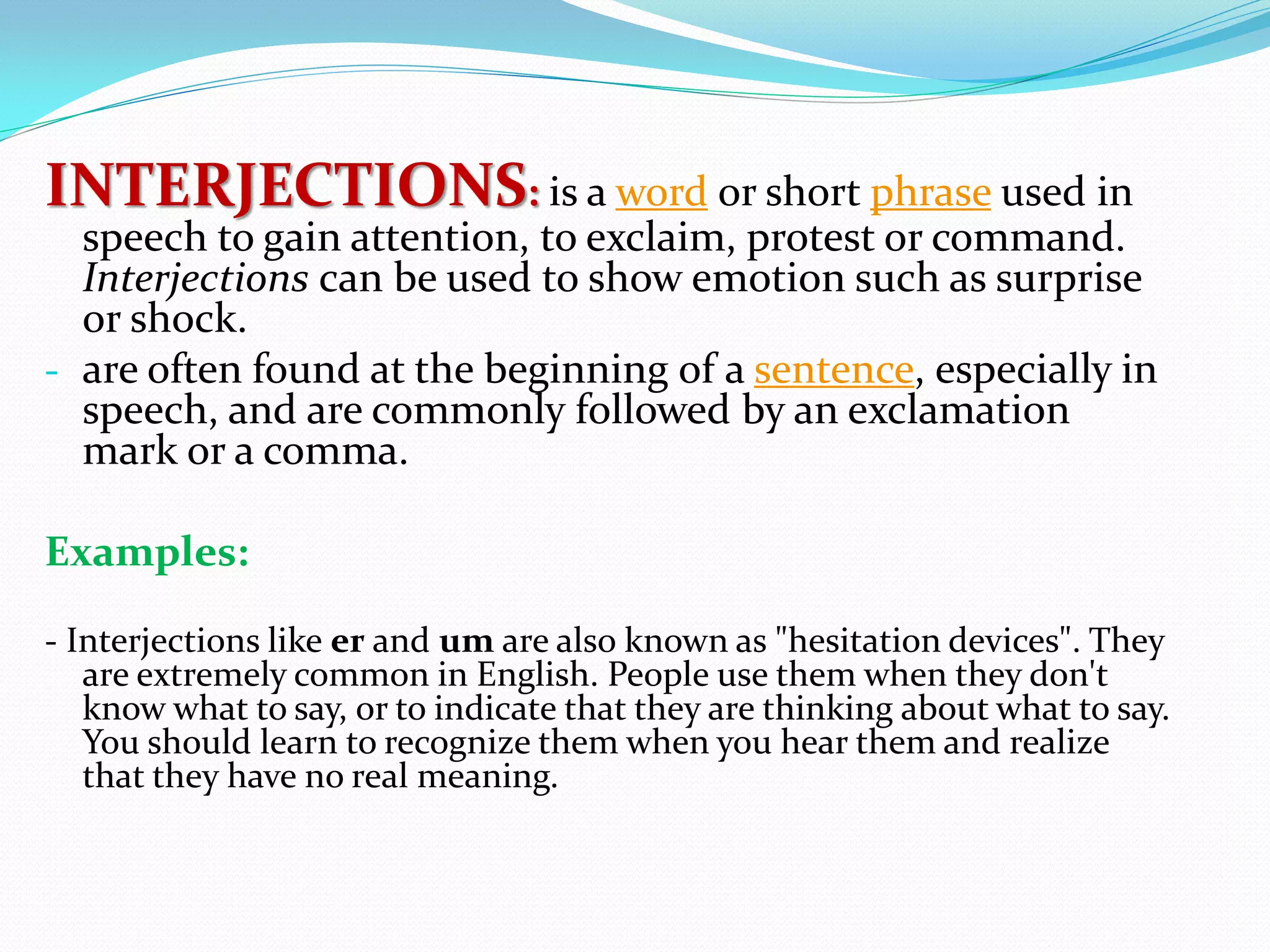 Interjections | PPT