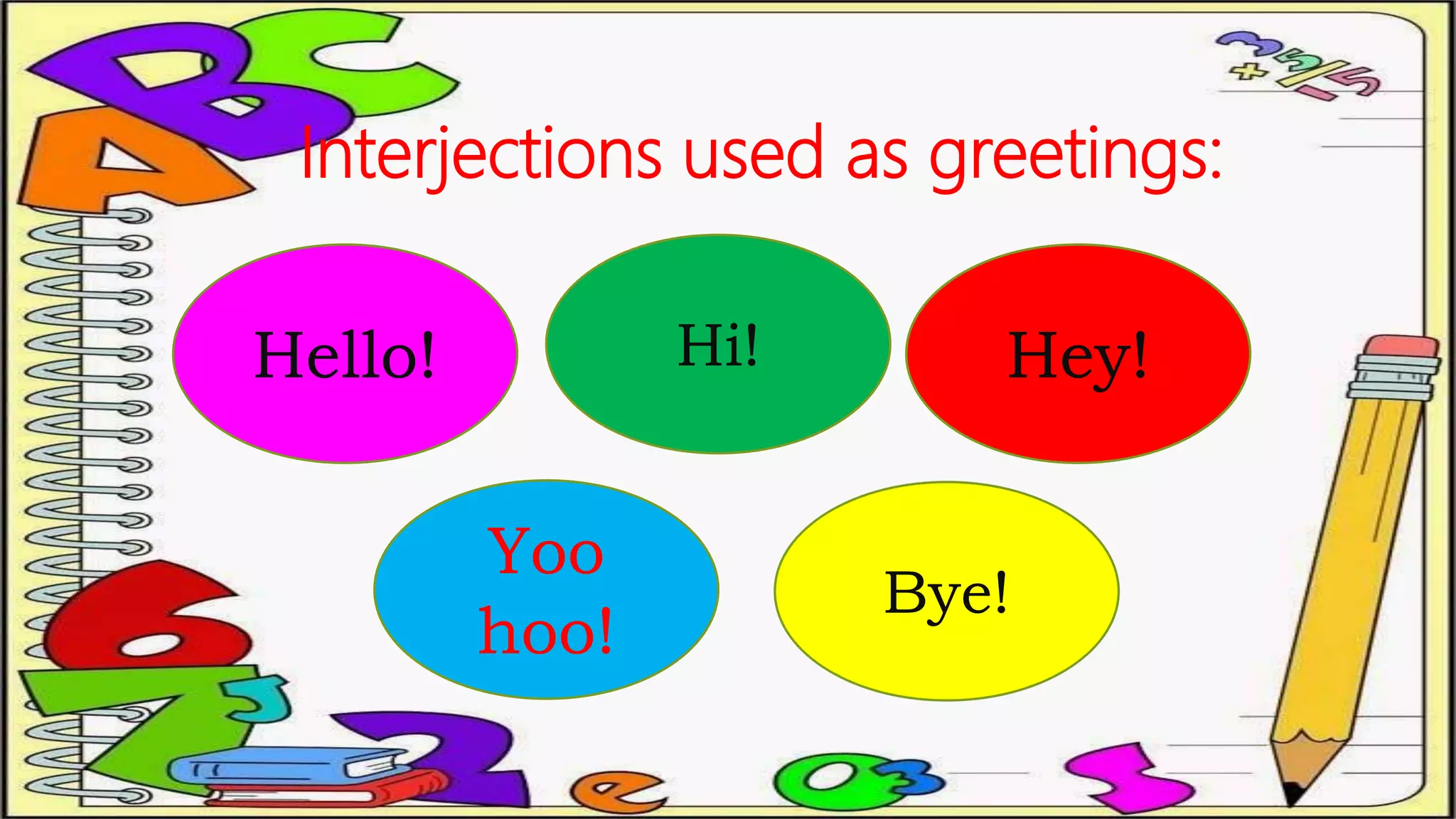 English 9 Interjections Lesson with activities | PPTX