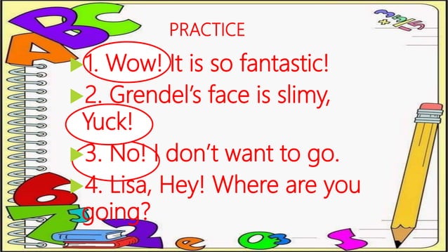 English 9 Interjections Lesson with activities | PPTX