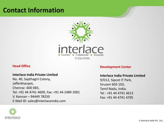 Interlace corporate presentation | PPTX