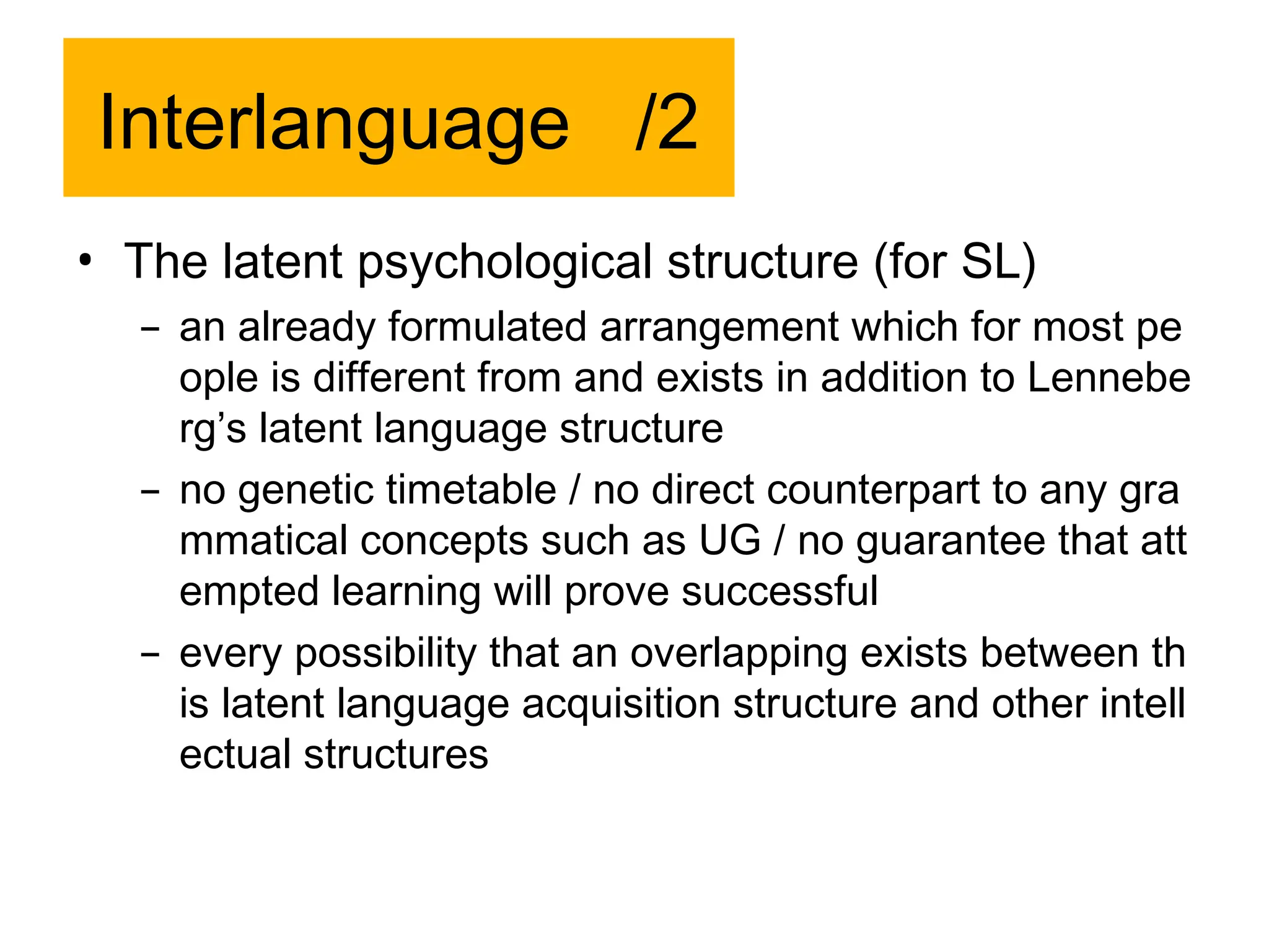 PPT on the Interlanguage concept of language | PPT