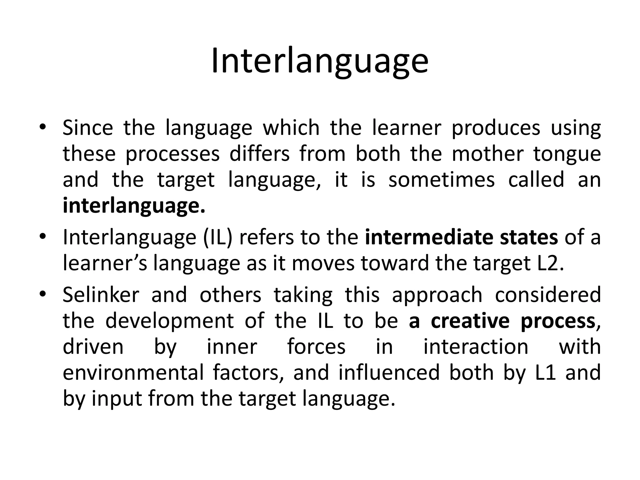 Interlanguage7777 | PPT