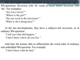 Interlanguage and the natural route of development ellis ch. 3 | PPTX