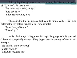 Interlanguage and the natural route of development ellis ch. 3 | PPTX