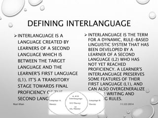 SLA-Inter-language presentation | PPTX