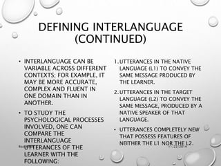 SLA-Inter-language presentation | PPTX