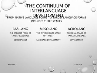 SLA-Inter-language presentation | PPTX