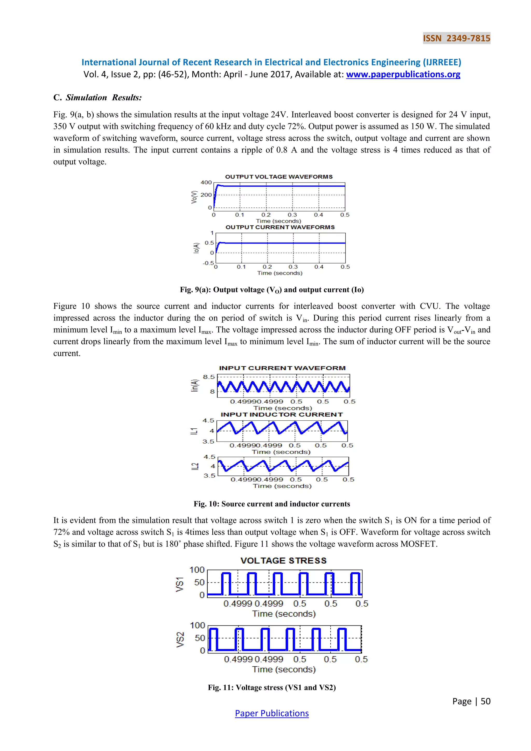 Interleaved Boost Converter with Cumulative Voltage Unit | PDF