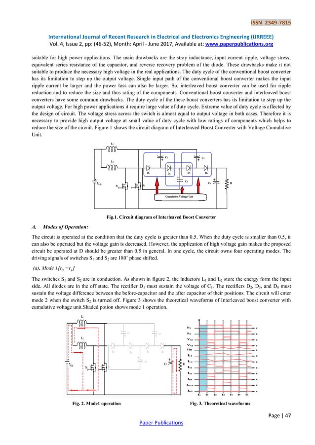 Interleaved Boost Converter with Cumulative Voltage Unit | PDF
