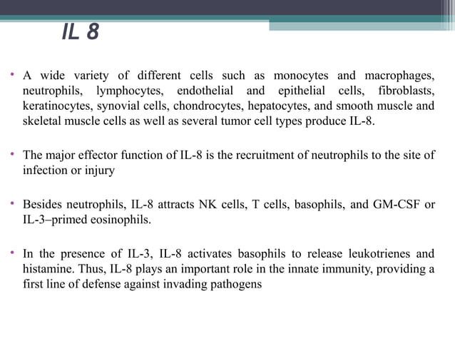 Interleukins | PPT | Genetics | Science