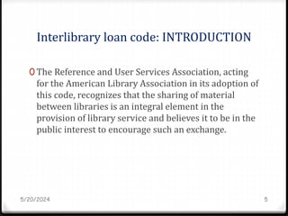 Introduction to Interlibrary loan and loan code.pptx