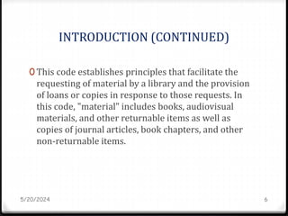 Introduction to Interlibrary loan and loan code.pptx