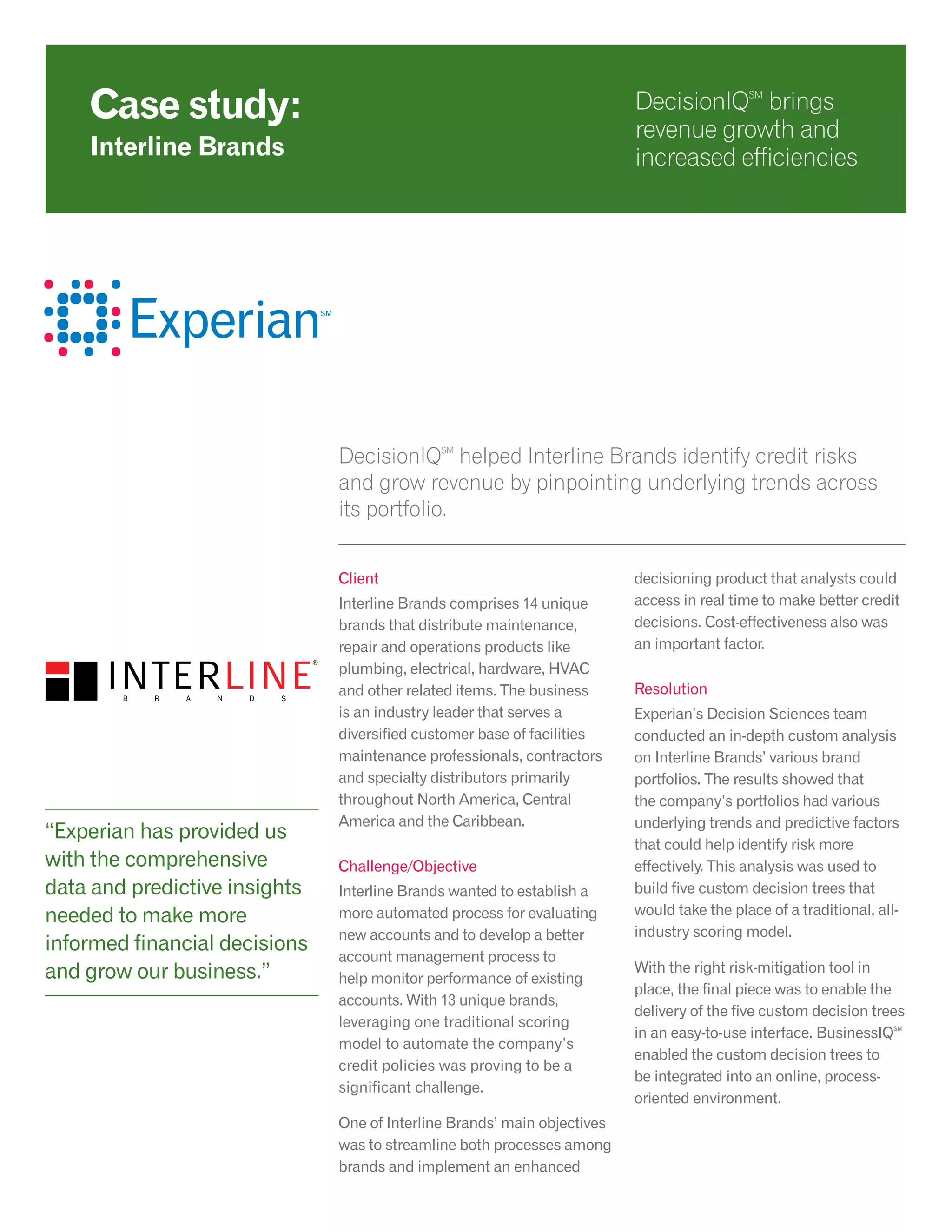 Case Study - Interline Brands | PDF