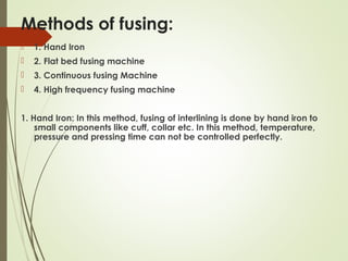 Interlining Procedure (Types & Methods) | PPT