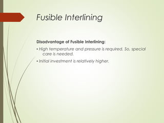 Interlining Procedure (Types & Methods) | PPT