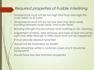Interlining Procedure (Types & Methods) | PPT