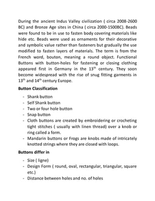 Interlining and button | DOCX