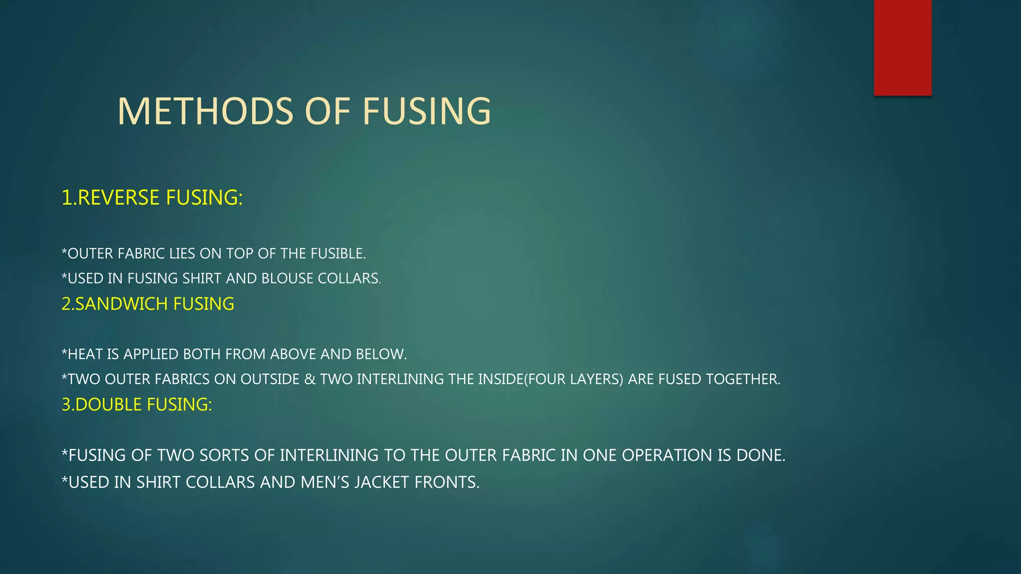 Interlining(types of fusing to ending) | PPTX