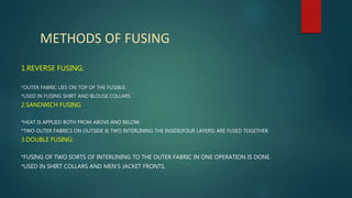 Interlining(types of fusing to ending) | PPTX | Women\'s Outerwear ...