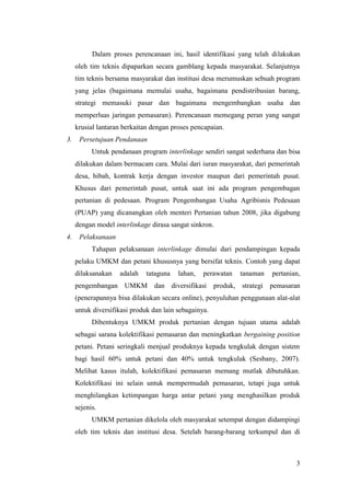 Interlinkage LPPM dengan Kelembagaan Desa dalam ACFTA | PDF