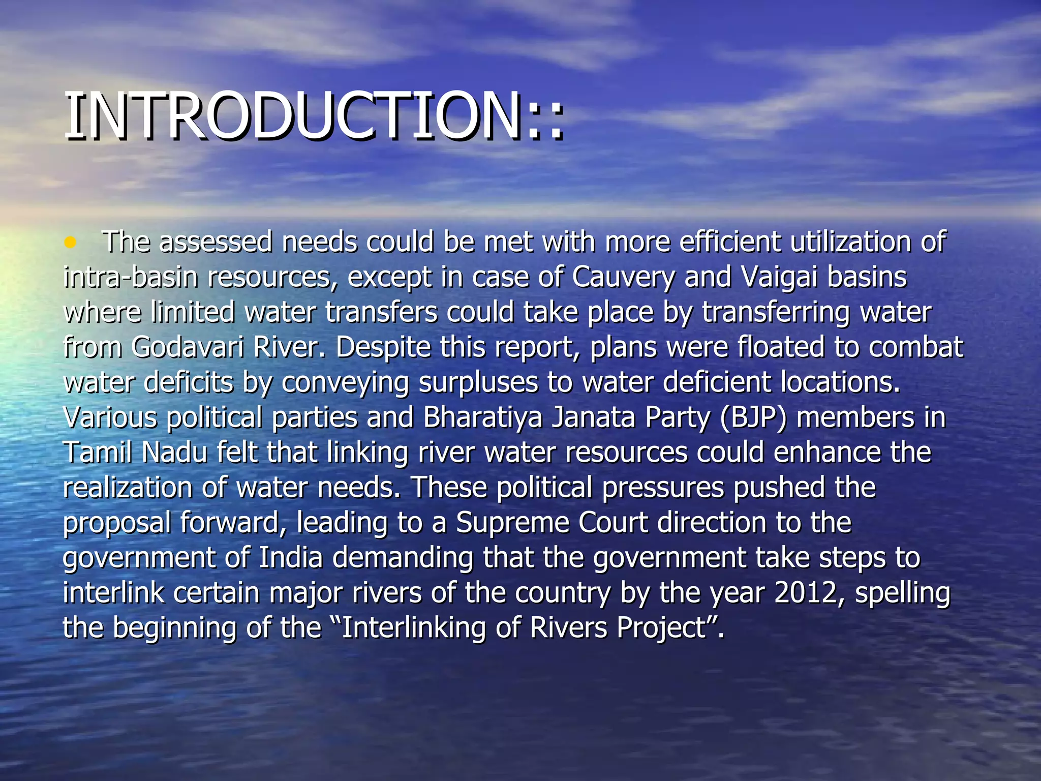 Interlinking of rivers | PPT