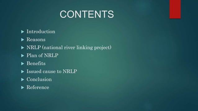 Interlinking of rivers (NRLP) | PPTX | Geography | Science