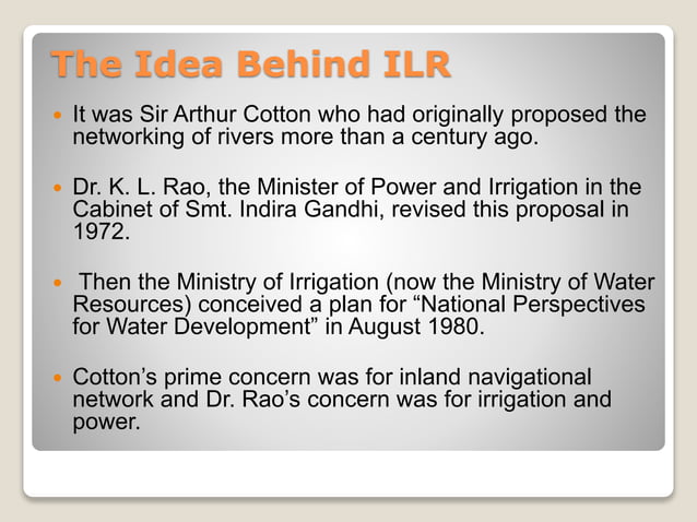 Interlinking of rivers in india | PPTX | Environment | Science