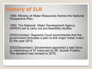 Interlinking of rivers in india | PPTX