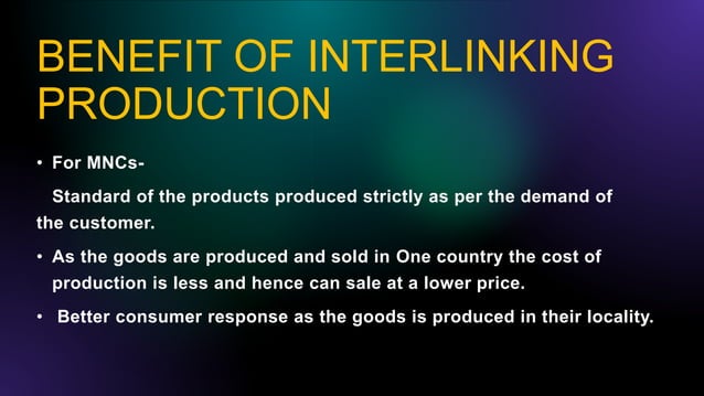 Interlinking production across countries | PPTX | Large Business | Business