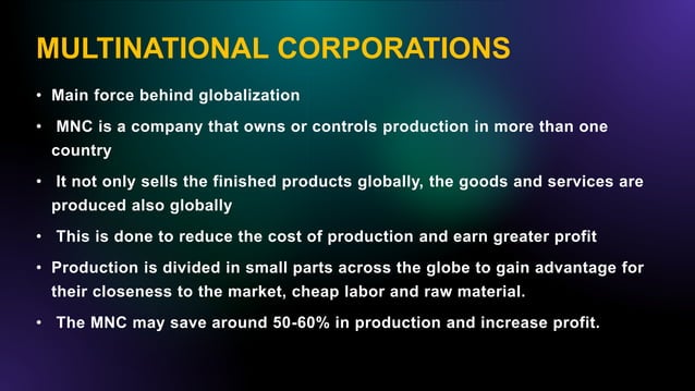 Interlinking production across countries | PPTX | Large Business | Business