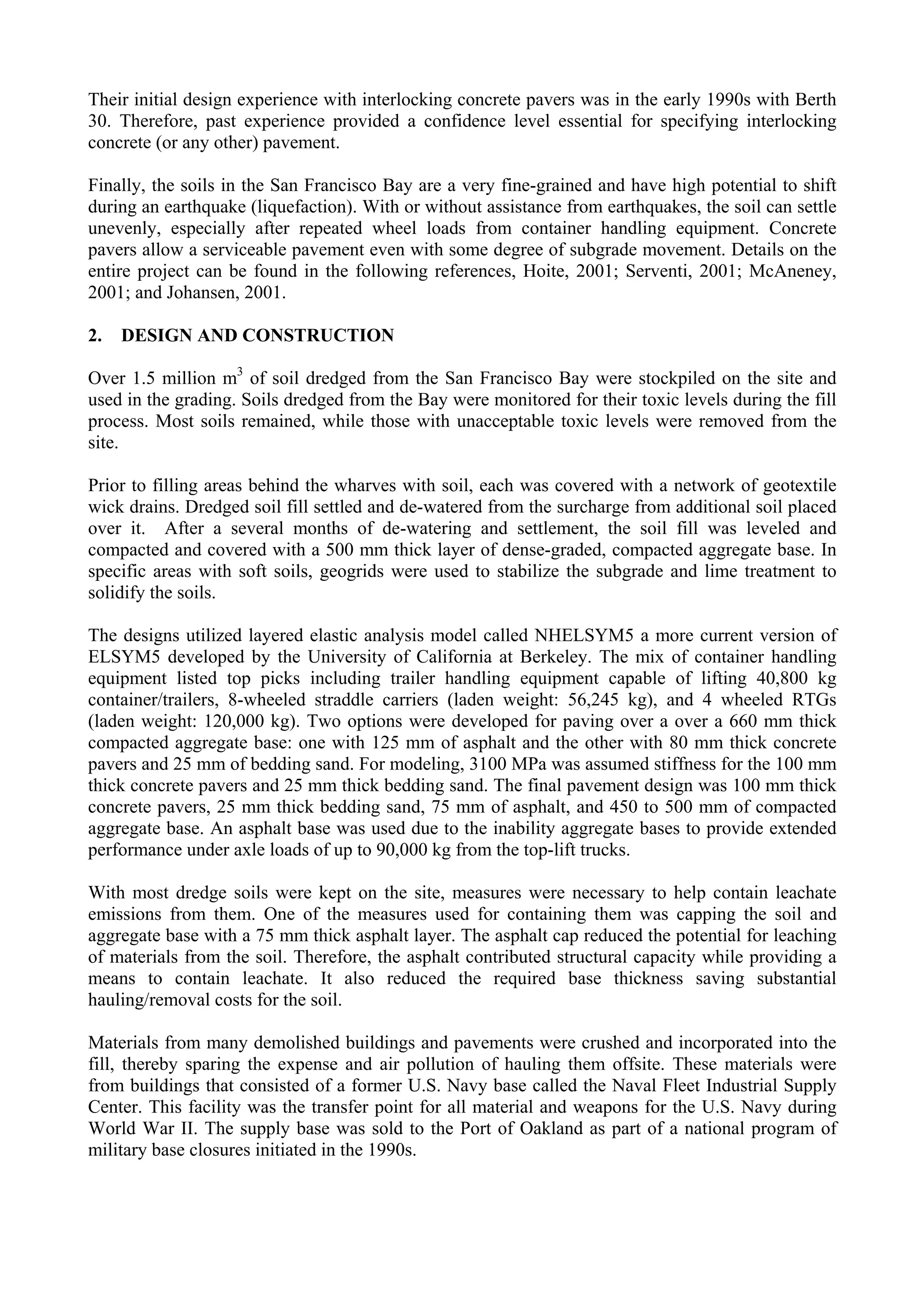 Interlocking concrete pavement for the port | PDF