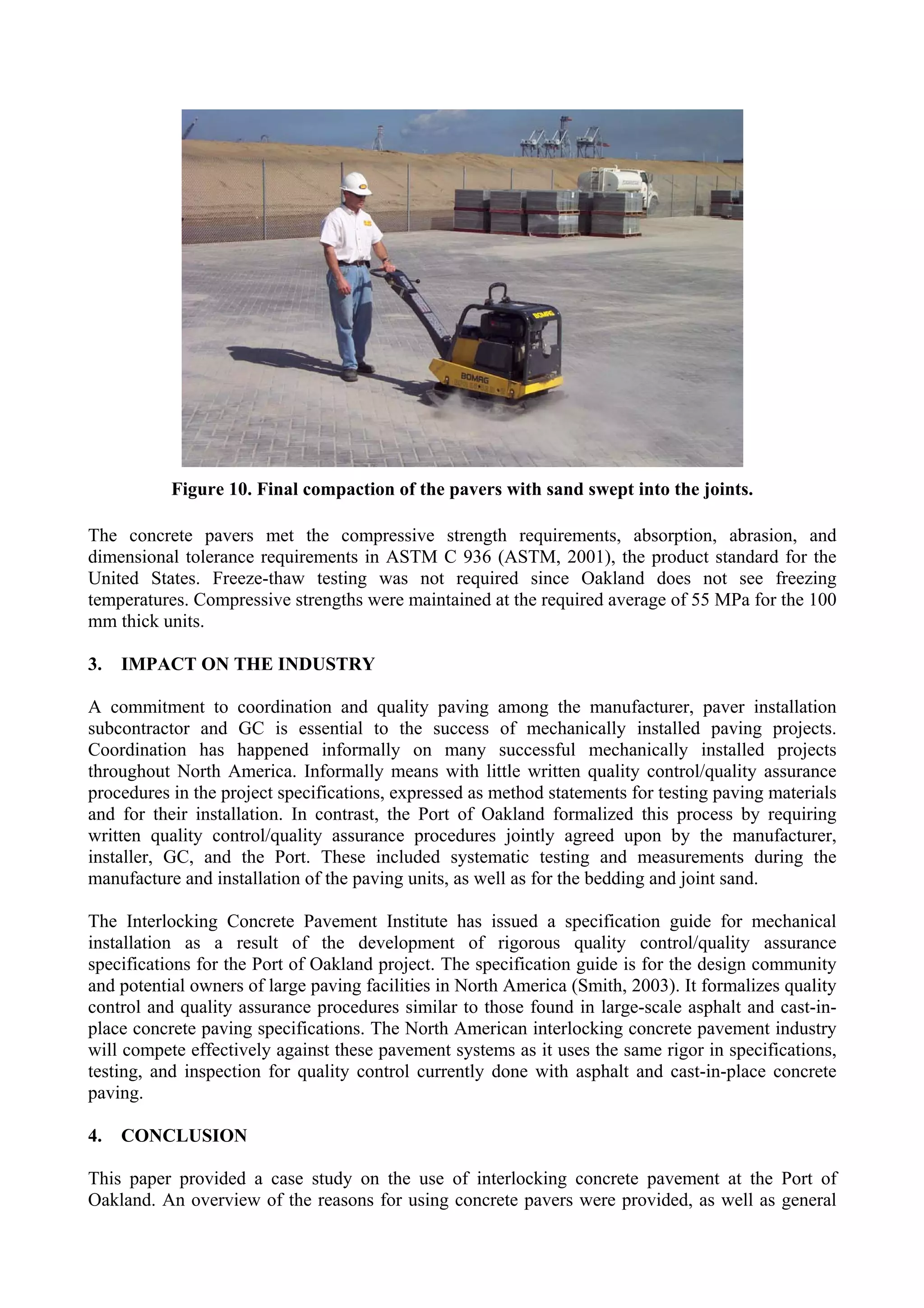 Interlocking concrete pavement for the port | PDF