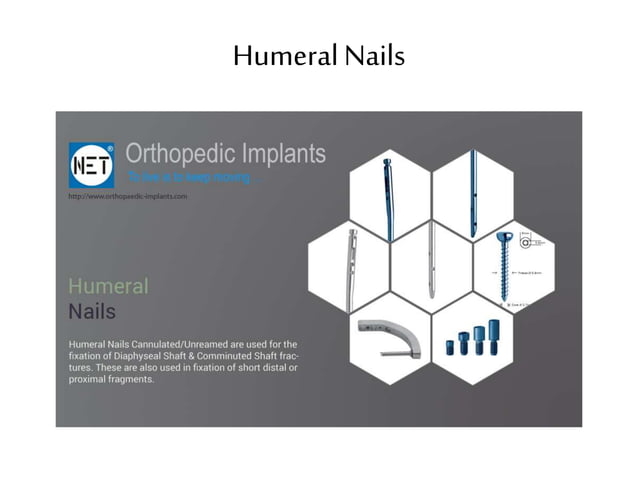 Interlocking Nails are used to fix the fractures of long bones. These ...