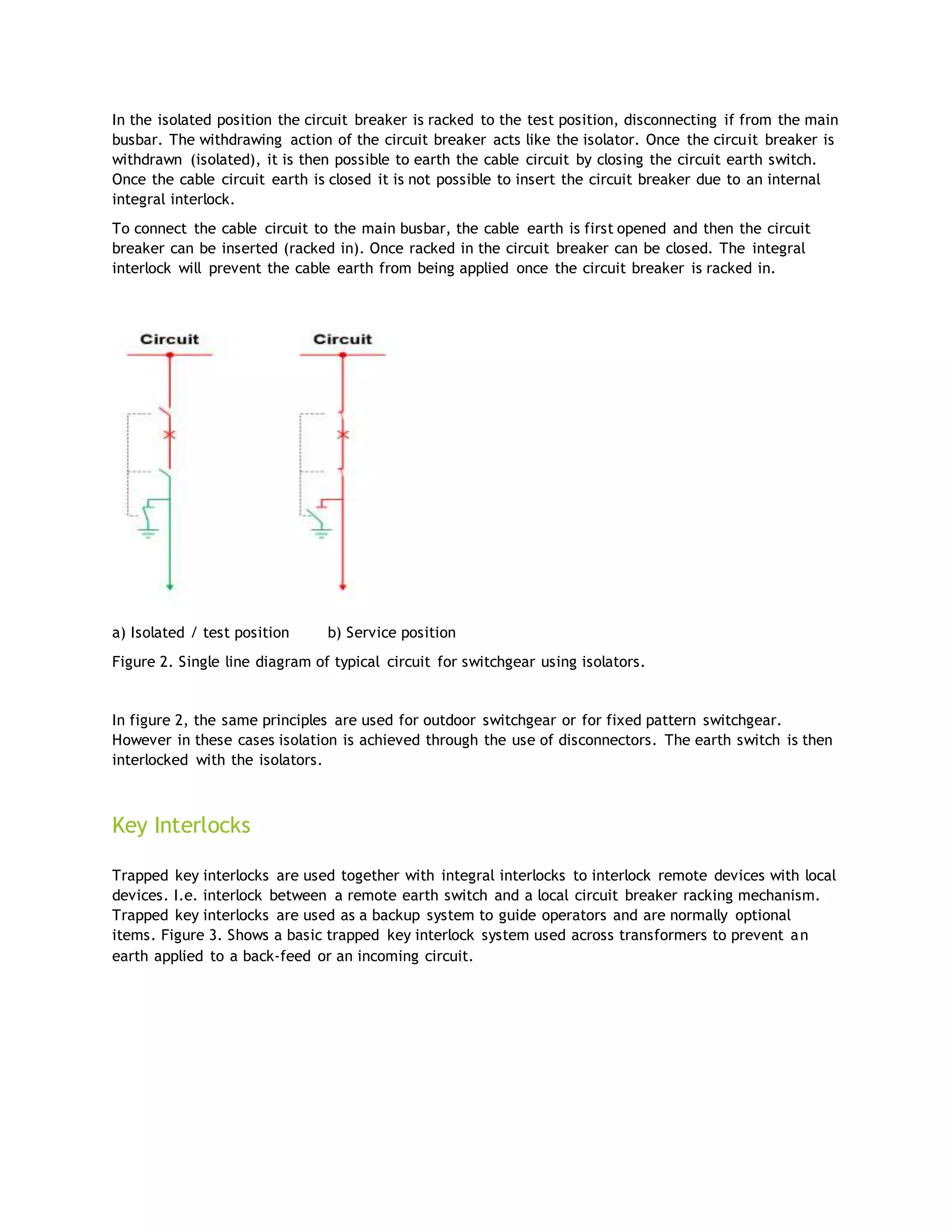 Interlocking on switchgear principles | DOCX