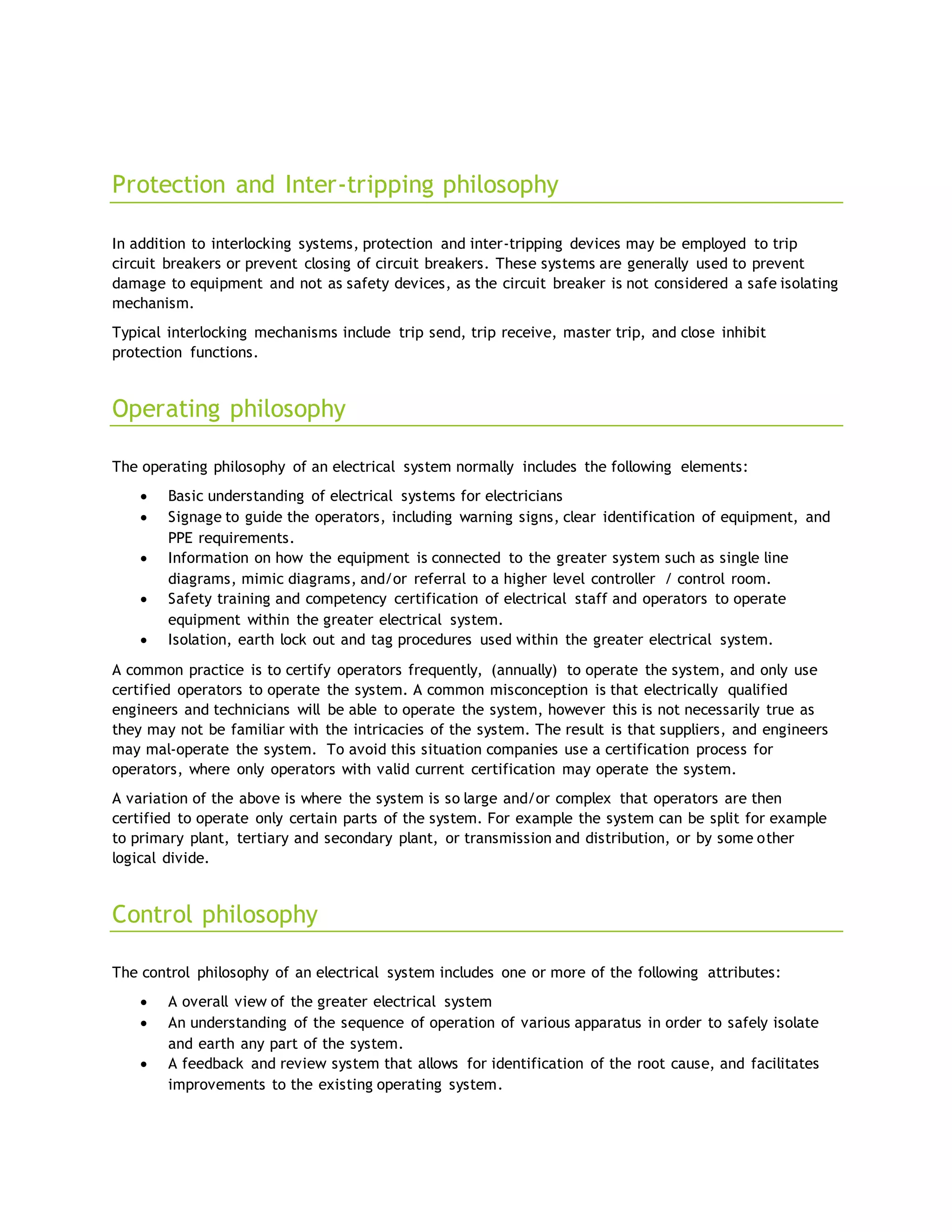 Interlocking on switchgear principles | DOCX
