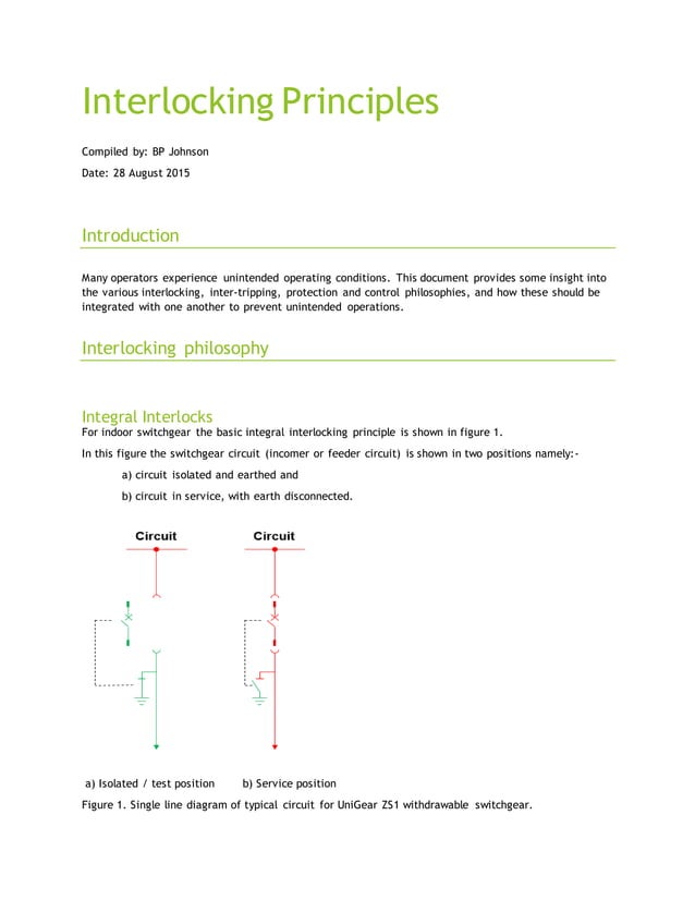 Interlocking on switchgear principles | DOCX | Technology & Computing