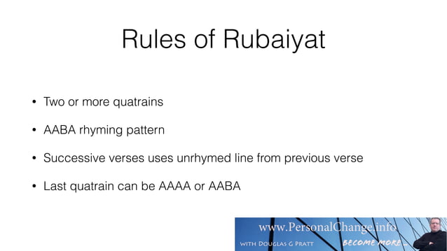 Interlocking rubaiyat poetic form | PPT