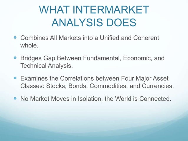 Intermarket Analysis: A Global Roadmap including bitcoin | PPTX