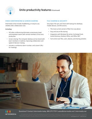 Intermedia Unite – Brochure | PDF | Operating Systems | Computer ...