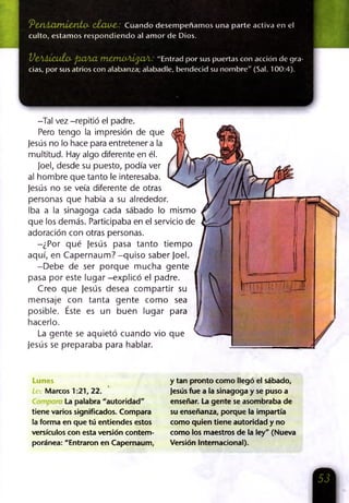 Intermediarios lección 7 - jesus predica en capernaum | PDF