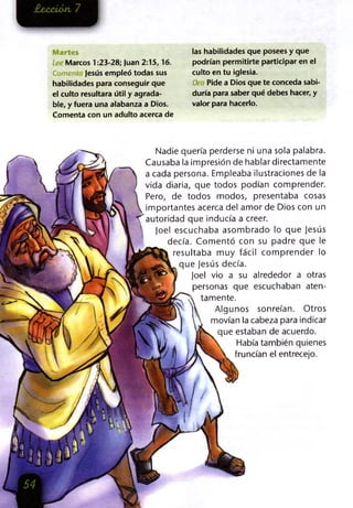 Intermediarios lección 7 - jesus predica en capernaum | PDF