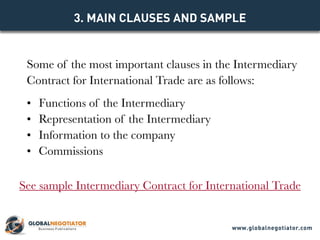 INTERMEDIARY CONTRACT FOR INTERNATIONAL TRADE - Contract Template and ...