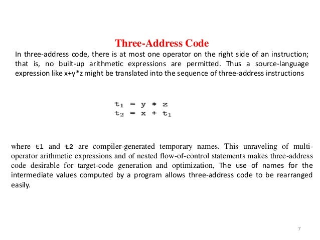 Intermediate Code Generation