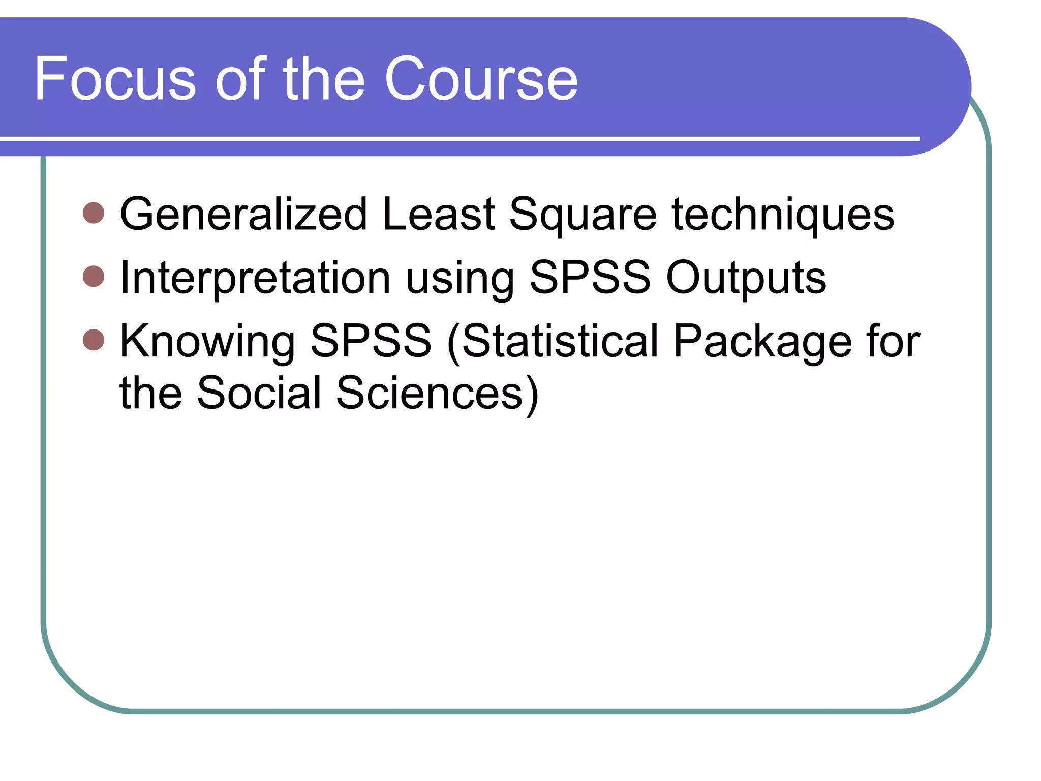 Intermediate Statistics 1 | PPT