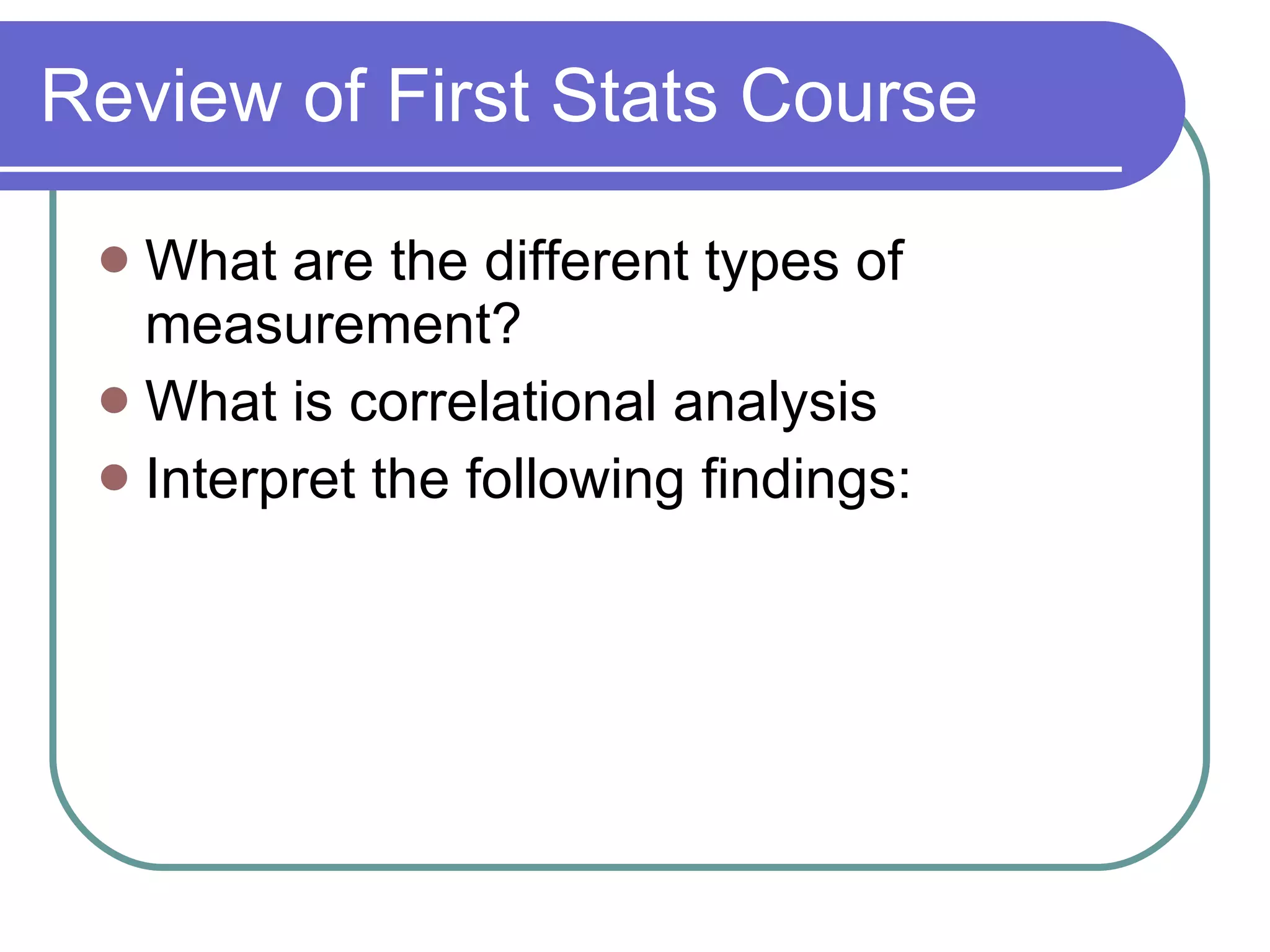 Intermediate Statistics 1 | PPT