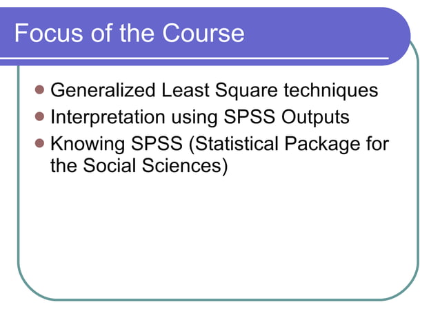 Intermediate Statistics 1 | PPT