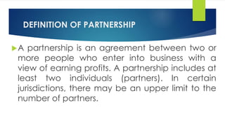Partnership Business Definition