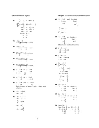 Intermediate Algebra Formula Sheet
