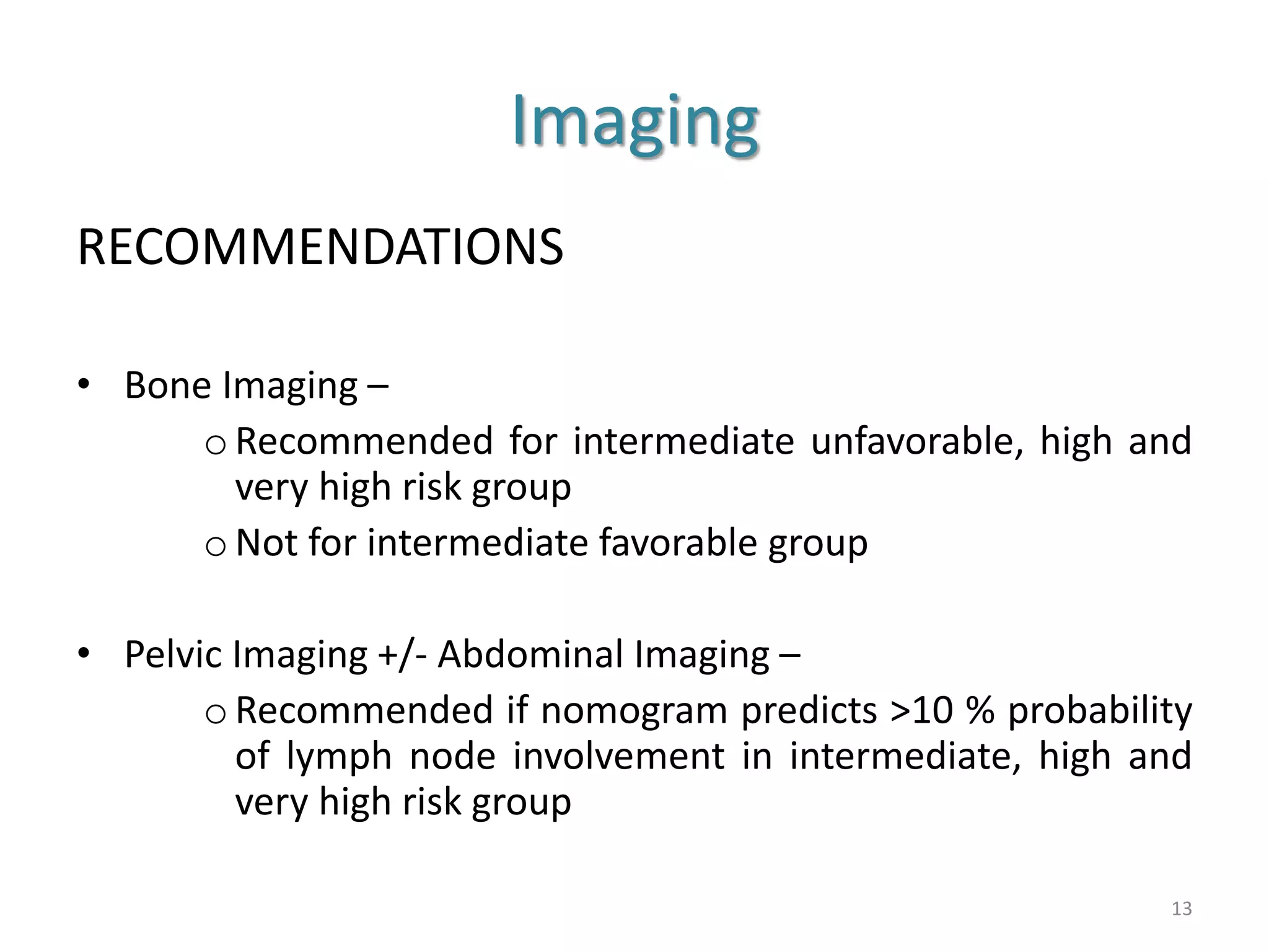 Intermediate and high risk prostate cancer | PPTX