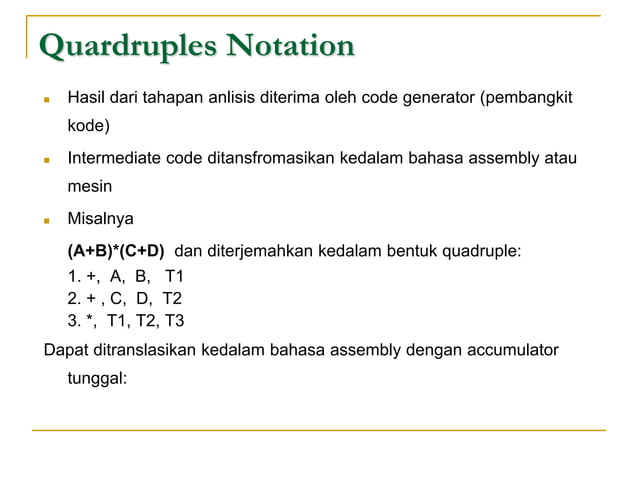 Intermediate Code Kode Antara Pptx